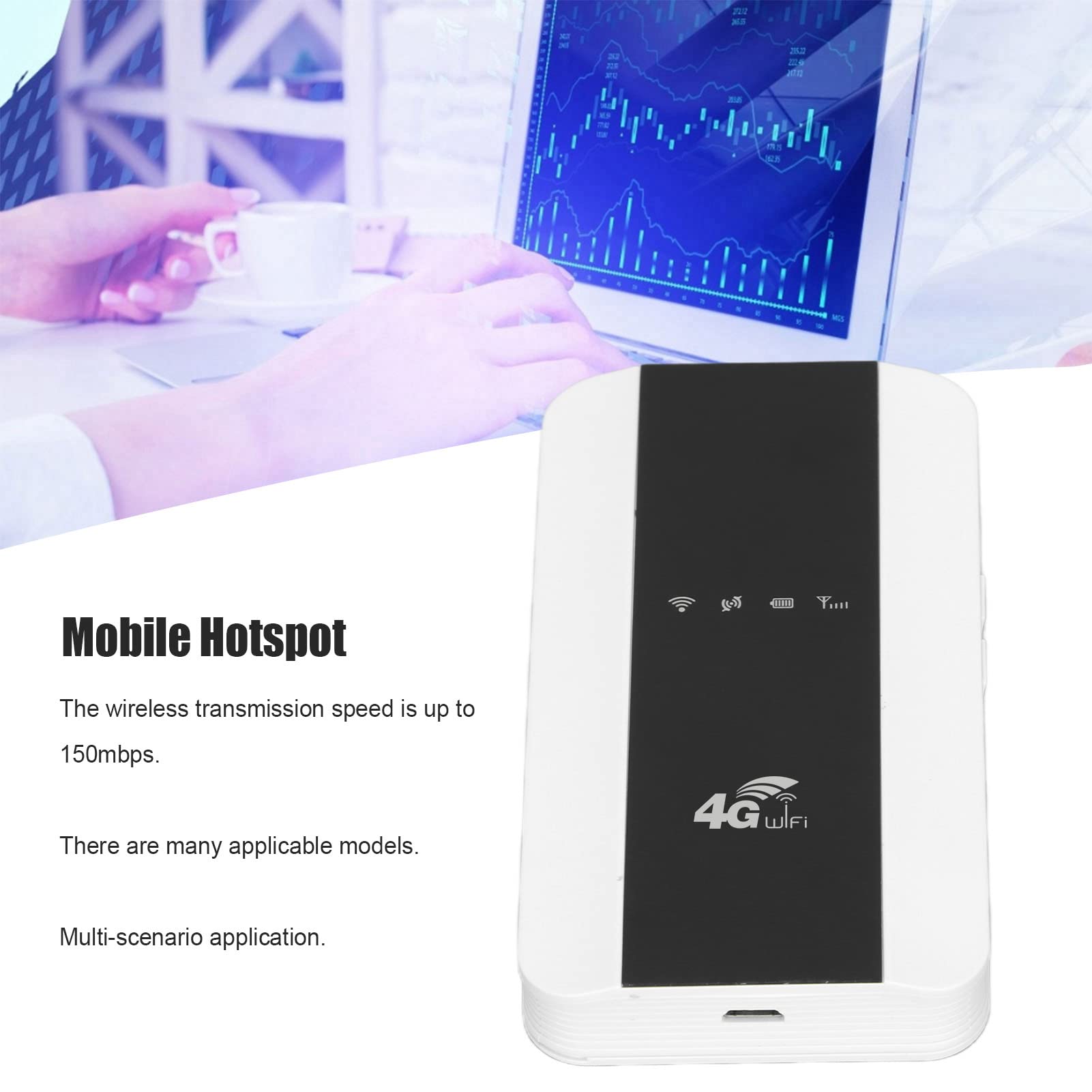 4G LTE Mobile Hotspot, Pocket Portable Router, 150 Mbps Network Router for Desktop, Laptop, Tablet, Mobile Phone(M10-e)