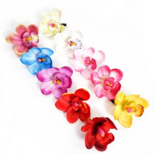 20PCS Flower Hair Clips 3inch Butterfly Orchid Floral Bows Alligator Clips for Women Girls Bridal Wedding Accessory Beach Party Wedding Event Décor…