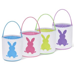 easter basket plain soft cloth bucket bunny egg hunt canvas small collapsible cheap bag gift bulk empty