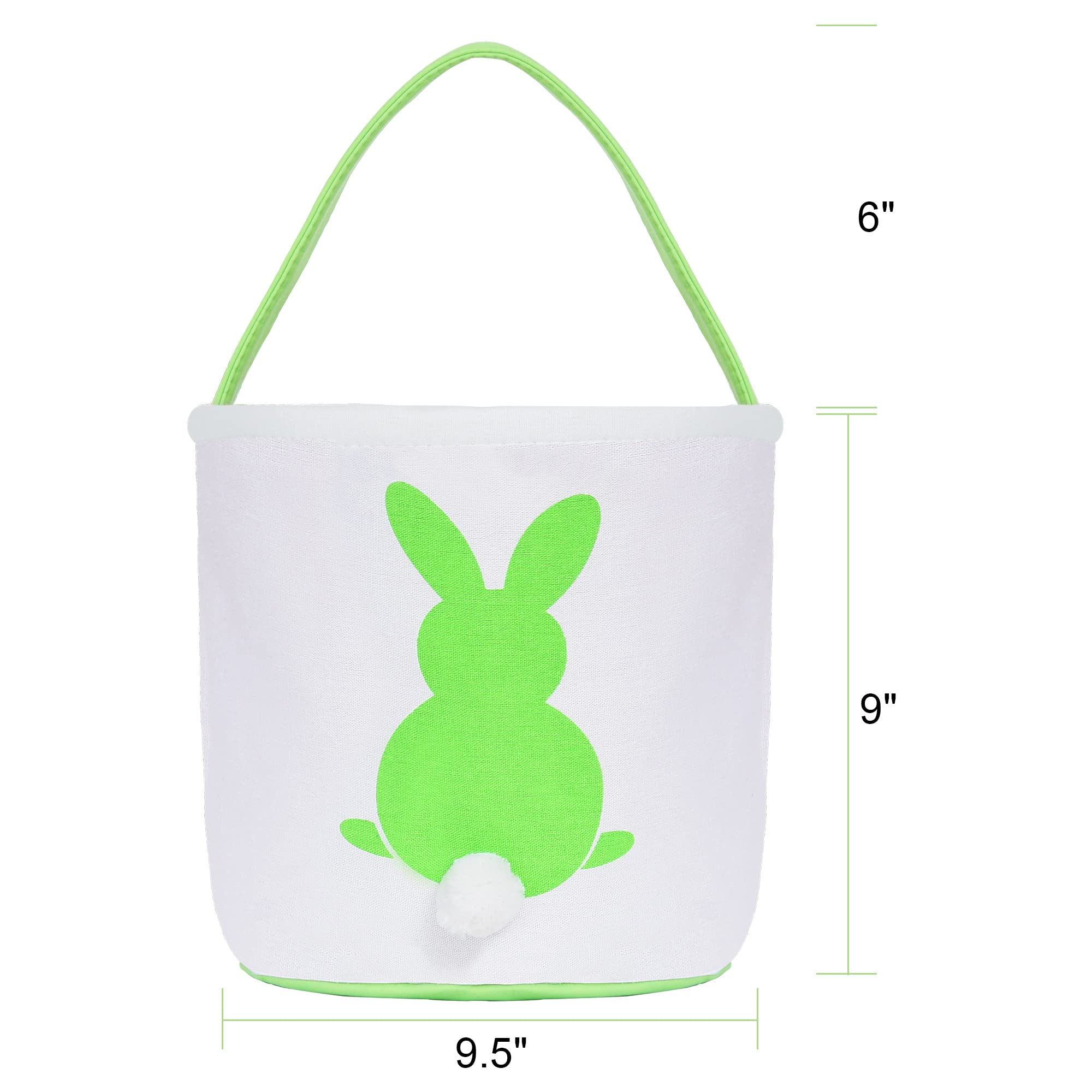 Easter Basket Plain Soft Cloth Bucket Bunny Egg Hunt Canvas Small Collapsible Cheap Bag Gift Bulk Empty