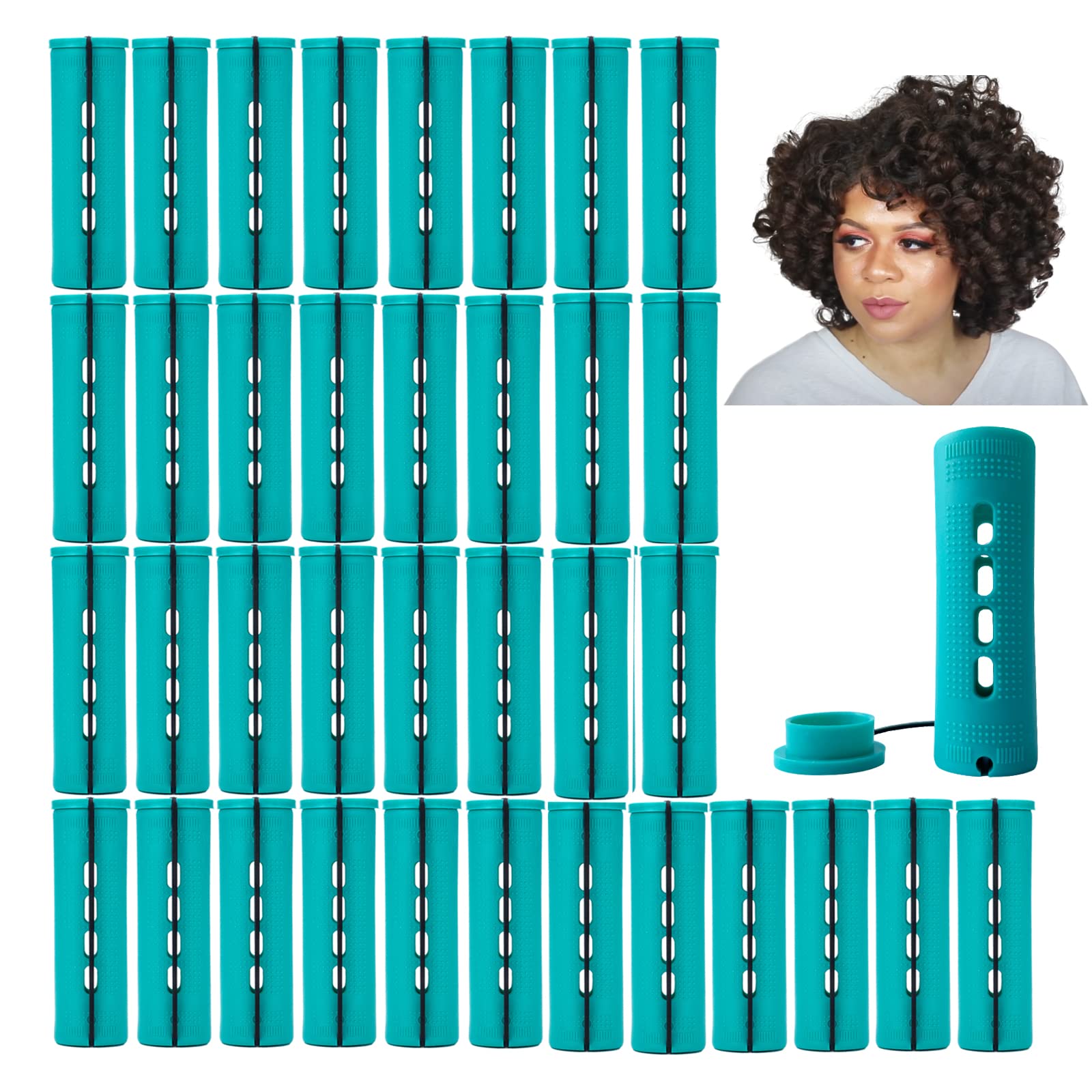 Perm Rods Jumbo, 36 pcs Extra Large Size Hair Rollers for Natural Hair Long Short Hair Styling Tool Hair Curlers