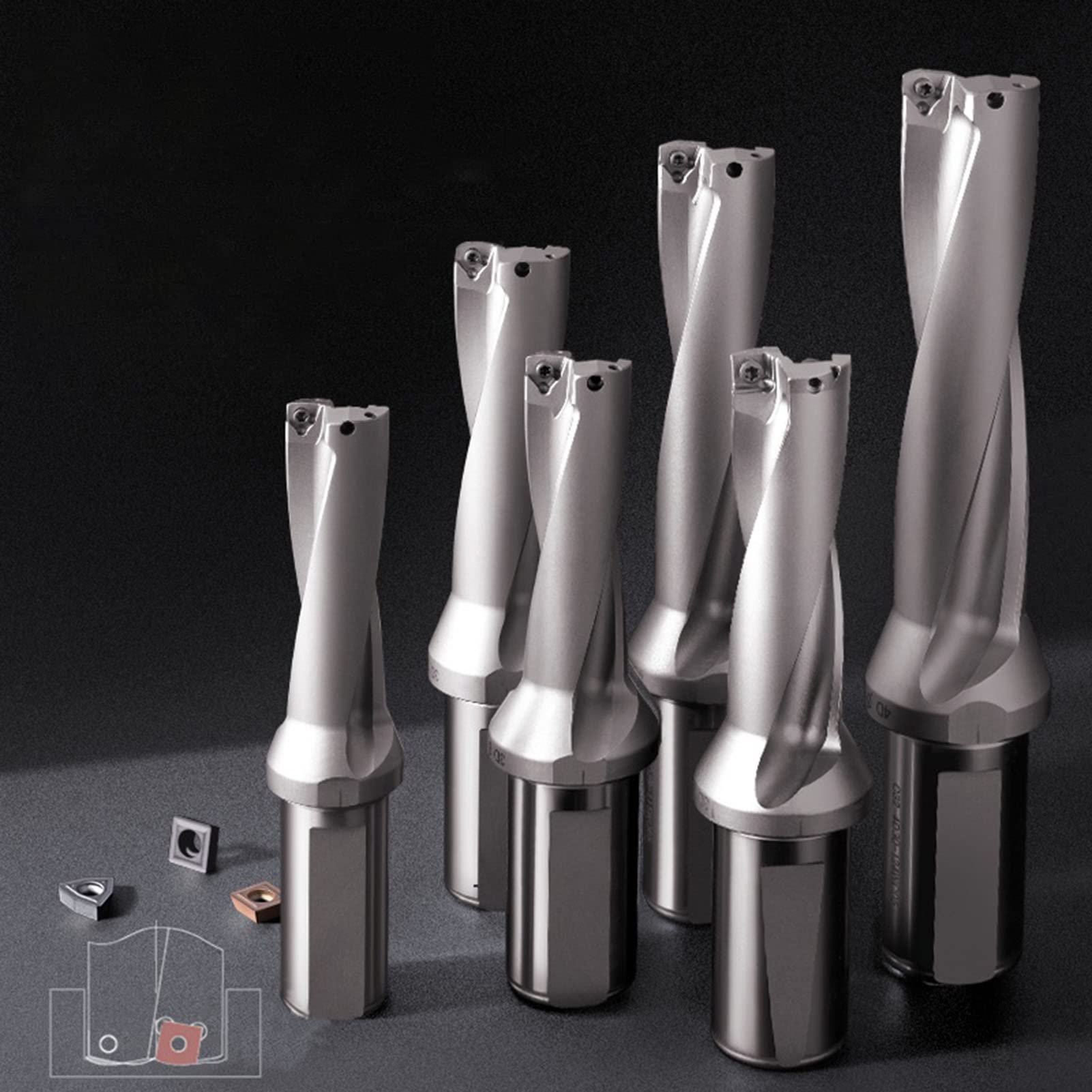 SP Series Drills, Blade Drills, Metal Drills, 13mm-50mm Depth 2D 3D 4D Indexable U Drill, Mechanical Lathe CNC. (Color : C40-D42-SP14, Size : 3D)