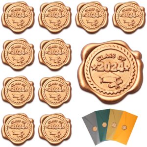 50 pcs end of the school year wax seal stickers envelope seals cap diploma certificate seals class of 2024 congrats grad certificate graduation stickers for envelopes certificates award