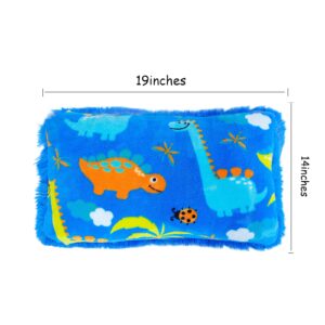 Wellber Kids Pillowcase Toddler Pillow Cover Set of 2, Dinosaur Toddler Pillowcase Boys Girls Cute Bedding Pillowcase, Cartoon Baby Kids Pillow Cover 14 x 19 inch