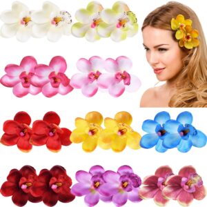 20pcs flower hair clips 3inch butterfly orchid floral bows alligator clips for women girls bridal wedding accessory beach party wedding event décor…