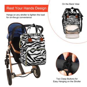 HABOPET Diaper Bag Backpack Multi-Function Baby Bag With Large Capacity and Insulated Pockets Diaper Backpack Organizer Bag for Mom/Dad, Black