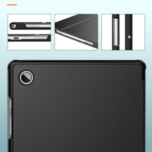 MoKo Case Fits Samsung Galaxy Tab A8 10.5 Inch 2022 (SM-X200/SM-X205/SM-X207), Lightweight Slim Shell Shockproof Back Stand Cover with Auto Wake/Sleep, Black