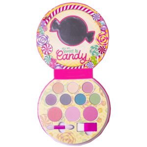 lip smacker sparkle & shine eyeshadow makeup palette, sweet as candy shimmer | christmas make up collection | holiday present | gift for girls