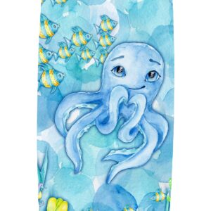 Dear Baby Gear Deluxe Crib Sheet Cotton Polyester Baby Crib Sheets, Soft Machine-Washable Crib Mattress Sheet - Octopus Under The Sea Ocean Bubbles and Sea Creatures, 52"x28"x10"