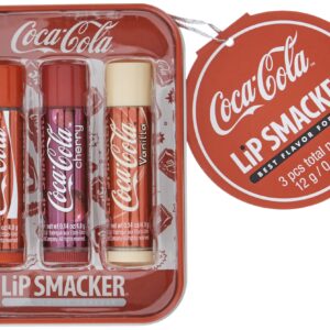 Lip Smacker Coca-Cola 3PC Lip Balm Tin Classic Coke, Cherry Coke, and Vanilla Coke