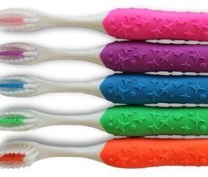 StarSmilez Tooth Brushing Magi Dragon Bundle Help Kids Brush Their Teeth Moon and Stars Easy Grip toothbrushes Magical Mouth Plush Plus Download of Matching Dental Health Activities