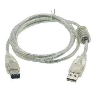 1pcs 1.5m firewire ieee 1394 6 pin male to usb 2.0 male adaptor convertor cable cord