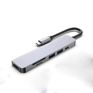 wpyyi usb hub c adapter 6 in 1 usb c to usb 3.0 hdmi-compatible dock usb-c type c 3.0 splitter