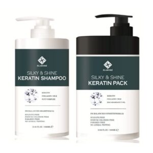 elabore silky & shine keratin shampoo & pack set 33.80fl.oz/ 1000ml