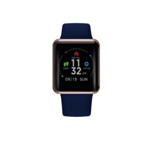 itouch air special edition smartwatch, heart rate monitor, pedometer, walking and running tracker for women and men, android & ios compatible (navy/rosegold)