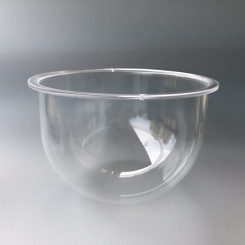 OwlCat 7.67 Inch Diameter 195mm Acrylic Glass Clear Dome Cover Heightened Surveillance Security CCTV Cameras Dome Protective Housing Transparent Case Monitor Hemisphere Shell, 195x130