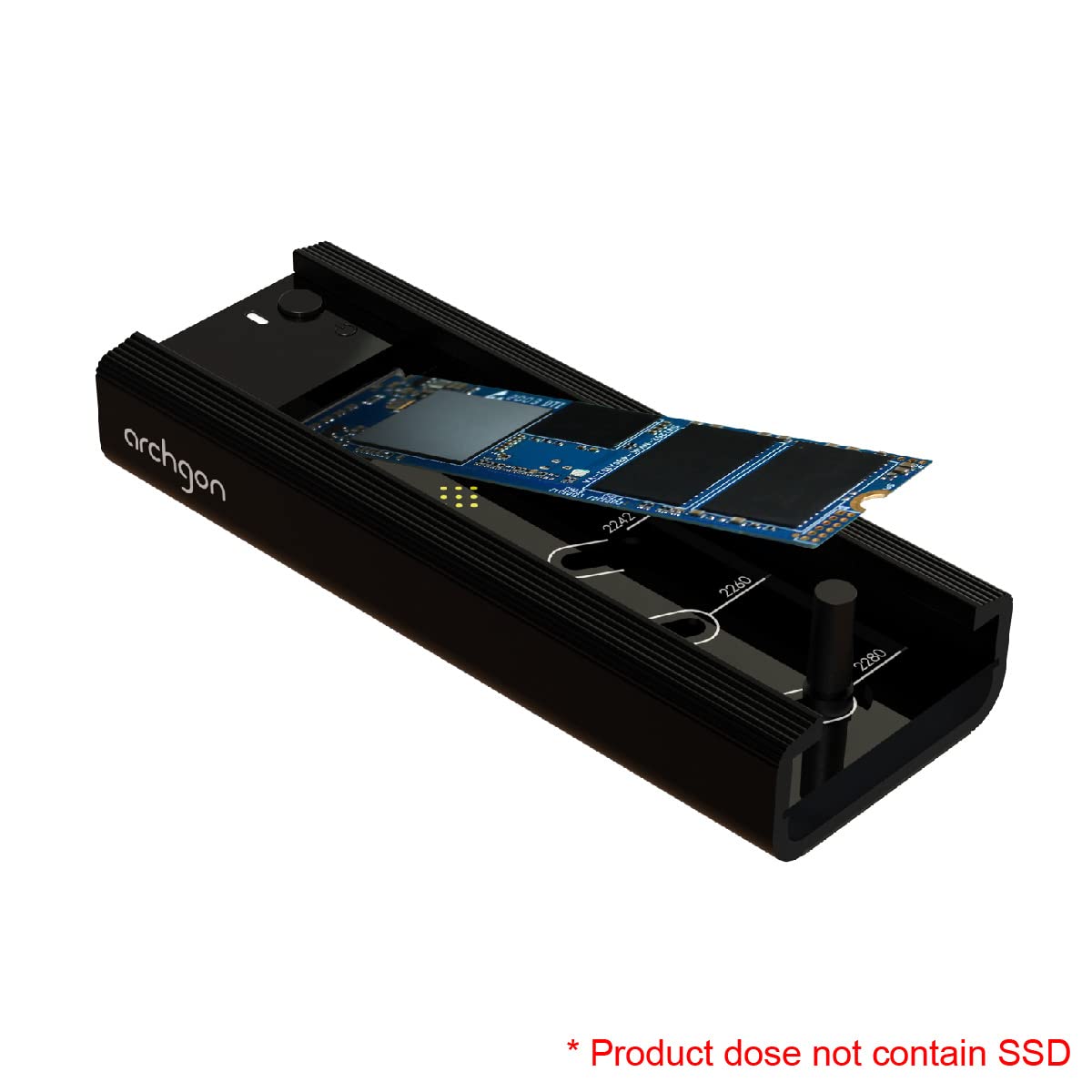 archgon External SSD Dock Compatible with PCIe NVMe & M.2 SATA SSD USB 3.2 Type-C Support UASP Works with Heatsink with 1-inch in Width