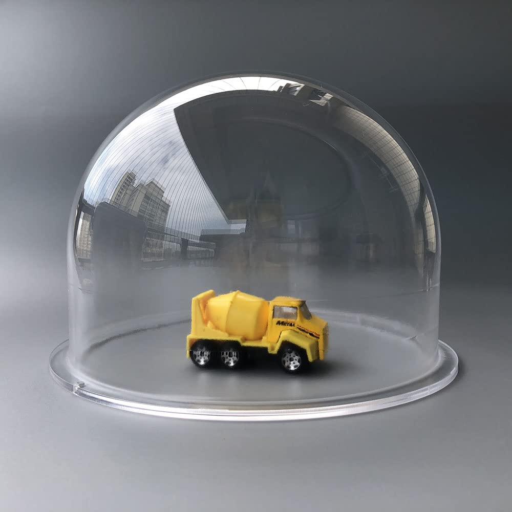 OwlCat 7.67 Inch Diameter 195mm Acrylic Glass Clear Dome Cover Heightened Surveillance Security CCTV Cameras Dome Protective Housing Transparent Case Monitor Hemisphere Shell, 195x130