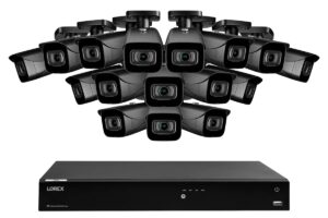 16-channel fusion nvr system with 4k (8mp) ip cameras 16 / black