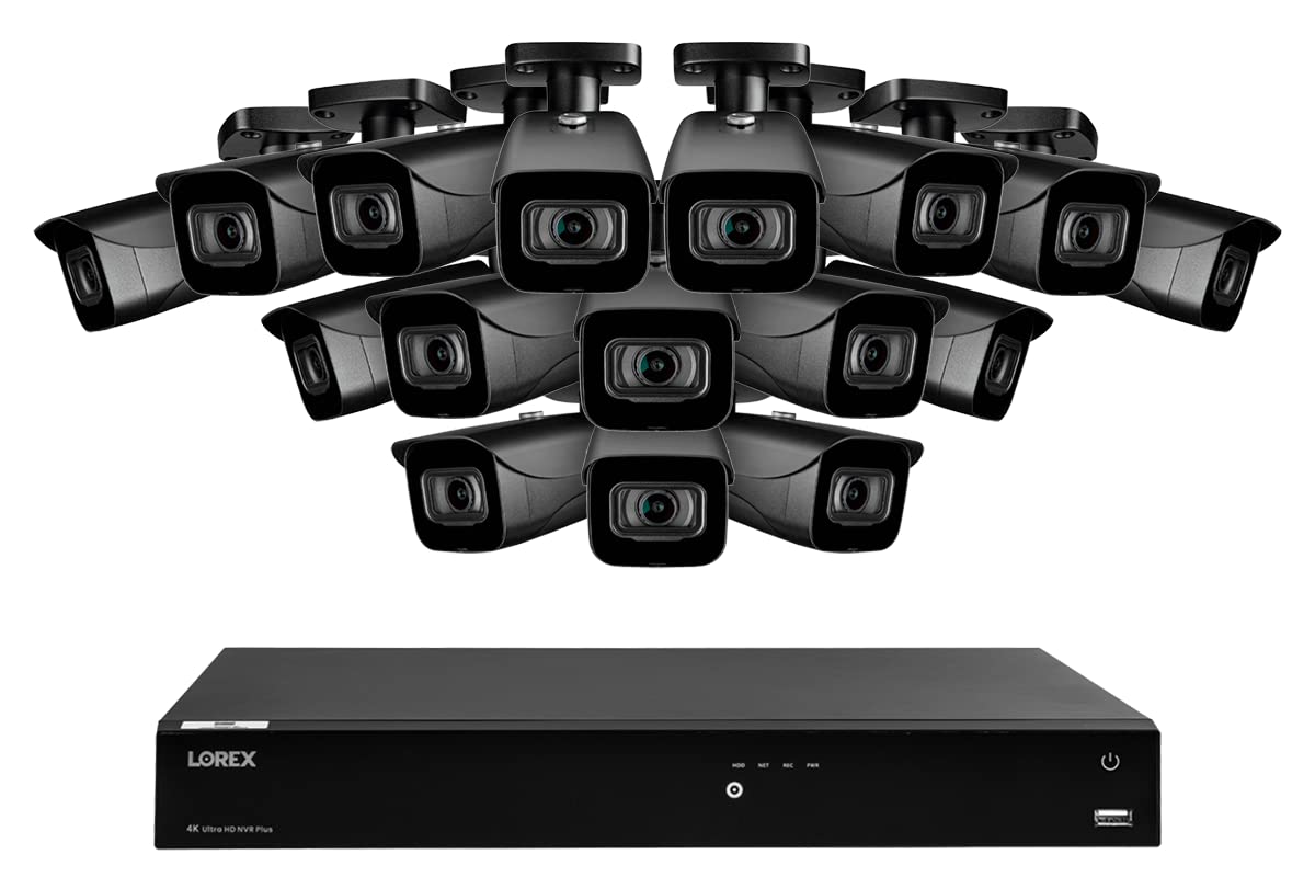 16-Channel Fusion NVR System with 4K (8MP) IP Cameras 16 / Black