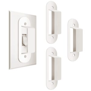 chengfu wall switch guards plate covers child safety security home decor (4 pack), white - keeps light on or off protects your lights or circuits from accidentally being turned on or off