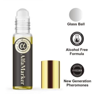 ALFAMARKER Pheromone Cologne for Men - Pheromones Oil Perfume for Men - Pheromone Set (5ml dropper+5 ml rollon)