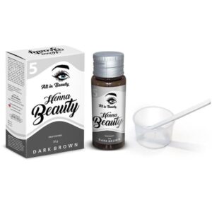 all in beauty henna for brow coloring and tinting, made from natural and harmless ingredients, tint your brows, long lasting and waterproof (dark brown)