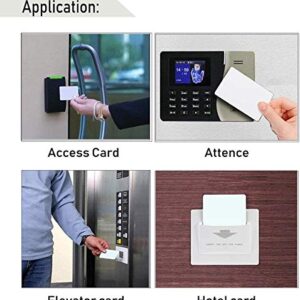 TO BE SECOND JASAG 100pcs Premium Rewritable UID Smart Card, Mi Fare 1K S50 RFID Cards Keys, 13.56MHz PVC Blank White JASAG-UID5050 JASAG-UID5050