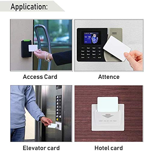 TO BE SECOND JASAG 100pcs Premium Rewritable UID Smart Card, Mi Fare 1K S50 RFID Cards Keys, 13.56MHz PVC Blank White JASAG-UID5050 JASAG-UID5050