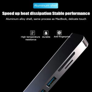 WPYYI USB HUB C Adapter 6 in 1 USB C to USB 3.0 HDMI-Compatible Dock USB-C Type C 3.0 Splitter