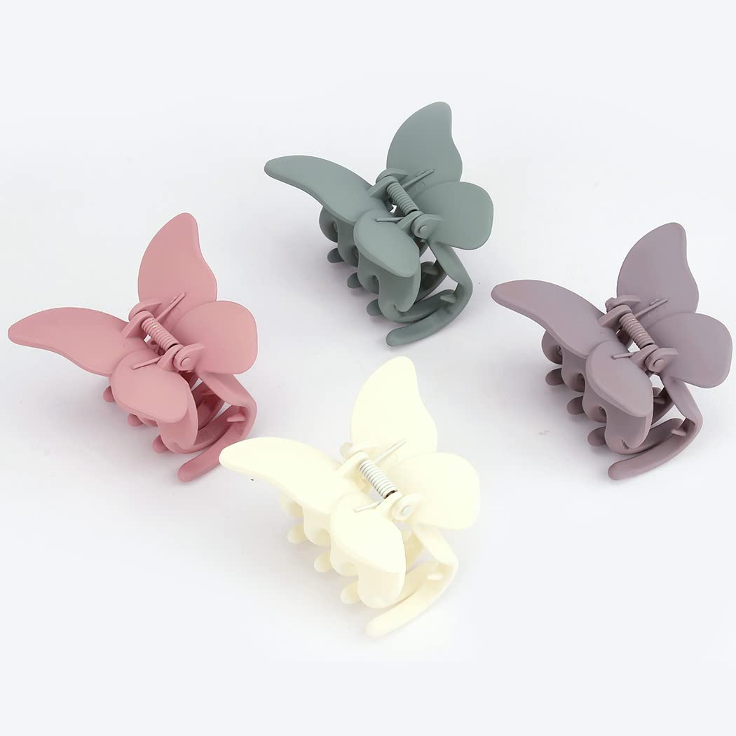 Canitor Butterfly Hair Accessories - 2.7" Claw Clips for Women, Matte Medium Hair Clips for Thick or Thin Hair, Cute Girls' Hair Clips