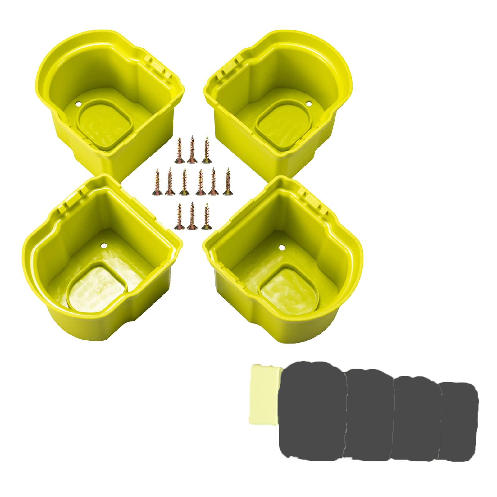 Crivnhar 4 Pack Battery Holder Compatible for Ryobi 18V Battery Mounts Dock Holder Fit Compatible for ONE+ P102 P103 P104 P105 P107 P108 P109(w/12 Screws)