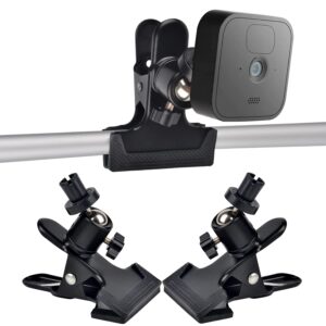 2pack metal clamp clip mount for blink outdoor 4 (4th gen) / (3rd gen) and all-new blink outdoor/indoor camera/blink xt / xt2, blink mini,not need to drill, no holes