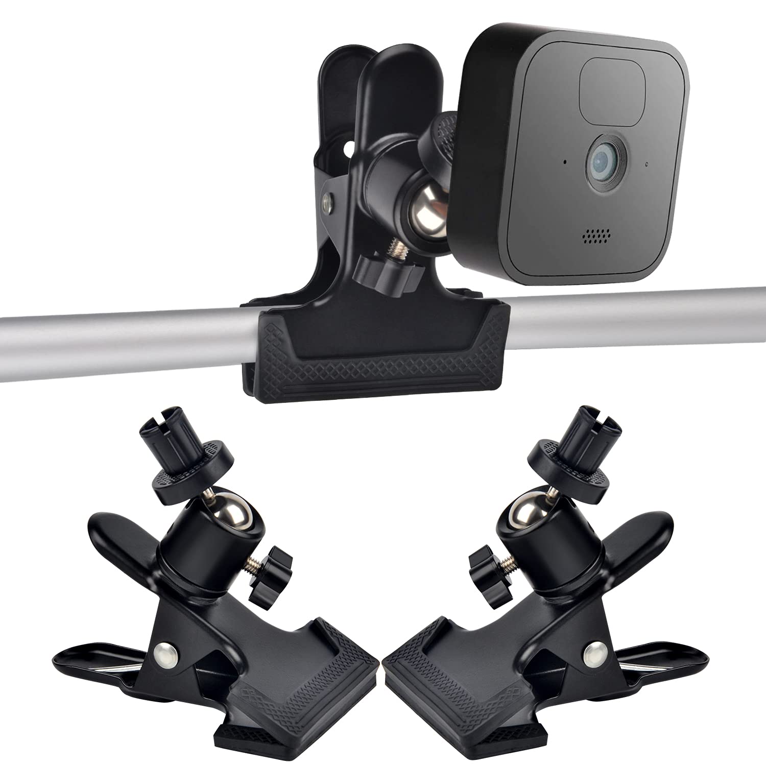 2Pack Metal Clamp Clip Mount for Blink Outdoor 4 (4th Gen) / (3rd Gen) and All-New Blink Outdoor/Indoor Camera/Blink XT / XT2, Blink Mini,Not Need to Drill, No Holes