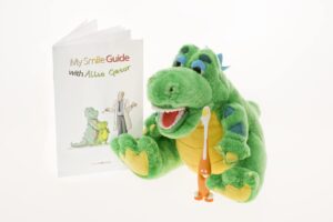 starsmilez tooth brushing allie gator bundle plush and storybook help kids brush their teeth plus download of matching dental health activities