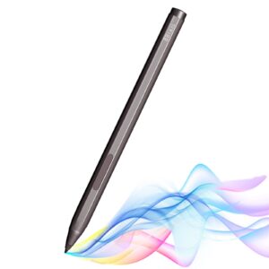 stylus pen for surface pro 9/8/x/7/6/5/4/3, surface 3, book/studio/go 3/2/1, laptop 5/4/3/2/1, pen for microsoft surface with magnetic adsorption, palm rejection, 1024 pressure sensitivity(deep gray)