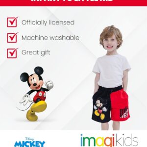 Disney Mickey Mouse Infant Baby Boys French Terry 3 Pack Shorts Grey/Black 18 Months