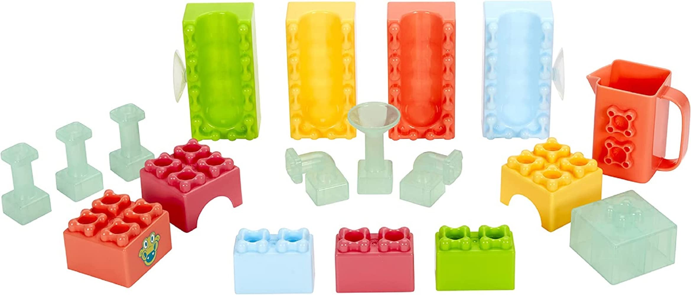 Little Tikes Baby Builders - Splash Blocks First Blocks for Babies and Toddlers, Easy to Connect, Bath Toy, Water Play