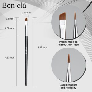 Bon-clá Fine Angled Eyeliner Brush,Golden Handle, for Gel, Liquid, Cream, Powder, Cake, Eye Cosmetics, Professional Makeup Tools