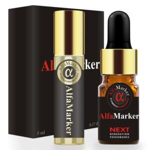 alfamarker pheromone cologne for men - pheromones oil perfume for men - pheromone set (5ml dropper+5 ml rollon)