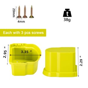 Crivnhar 4 Pack Battery Holder Compatible for Ryobi 18V Battery Mounts Dock Holder Fit Compatible for ONE+ P102 P103 P104 P105 P107 P108 P109(w/12 Screws)