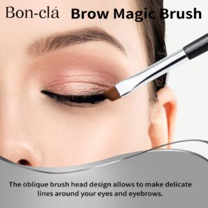 Bon-clá Fine Angled Eyeliner Brush,Golden Handle, for Gel, Liquid, Cream, Powder, Cake, Eye Cosmetics, Professional Makeup Tools