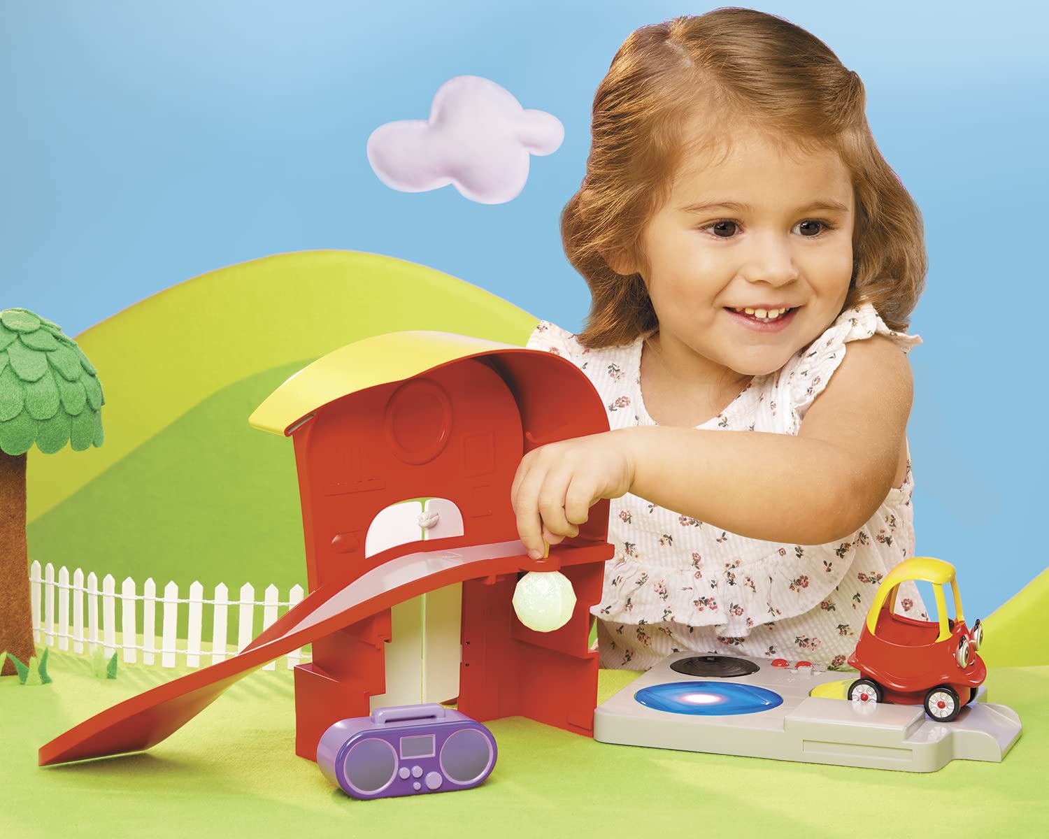 Little Tikes Let’s Go Cozy Coupe Cozy’s House Musical Playset with Lights and Sounds and Cozy Coupe Mini Push and Play Vehicle for Tabletop or Floor Push Play Car Fun for Toddlers, Boys, Girls 3+ Years