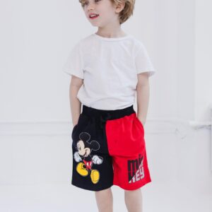 Disney Mickey Mouse Infant Baby Boys French Terry 3 Pack Shorts Grey/Black 18 Months