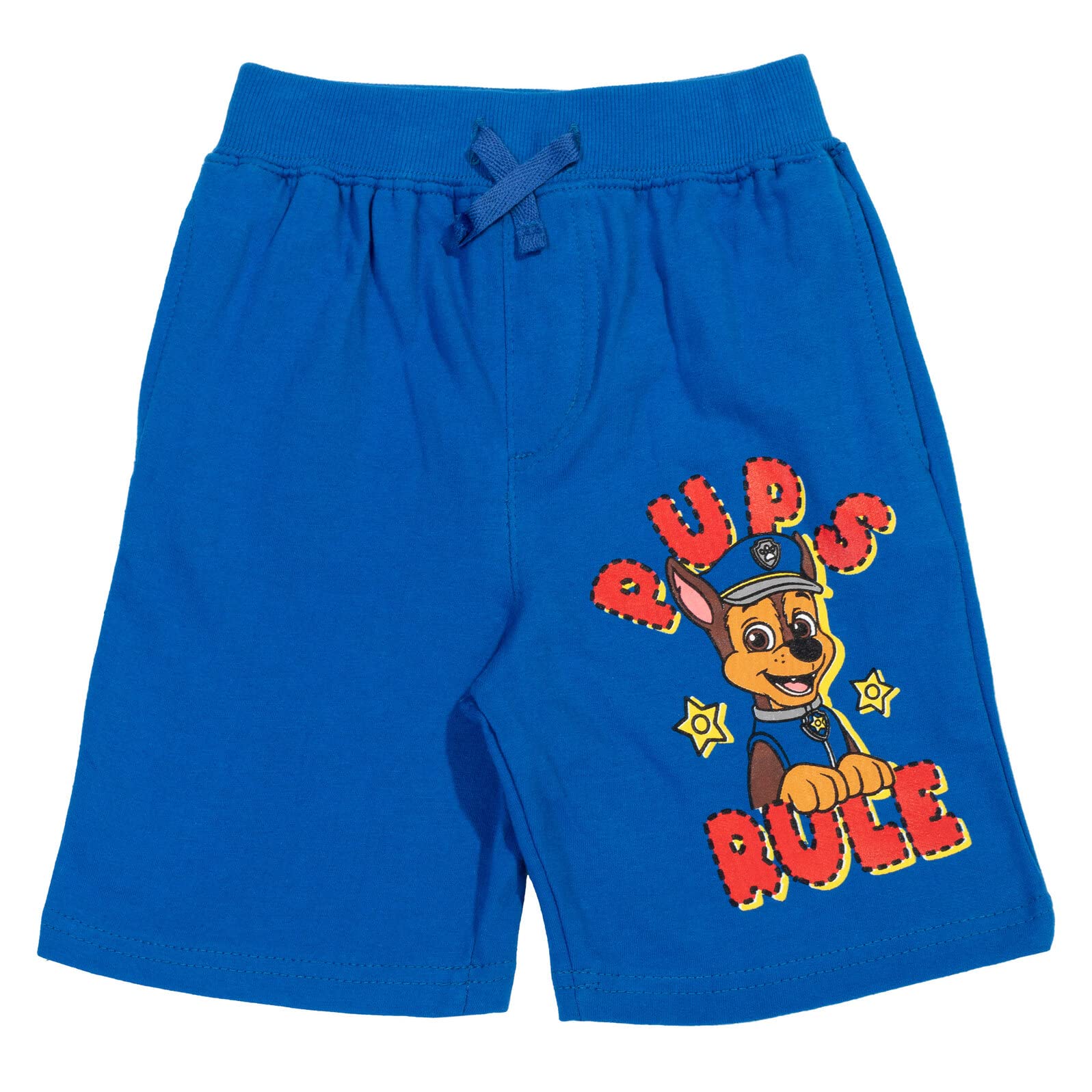 Paw Patrol Marshall Rubble Chase Toddler Boys French Terry 3 Pack Shorts Grey/Blue/Red 4T