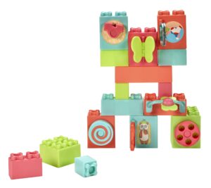 little tikes baby builders - explore together blocks first blocks for babies and toddlers, boys and girls, easy to connect, sensory play