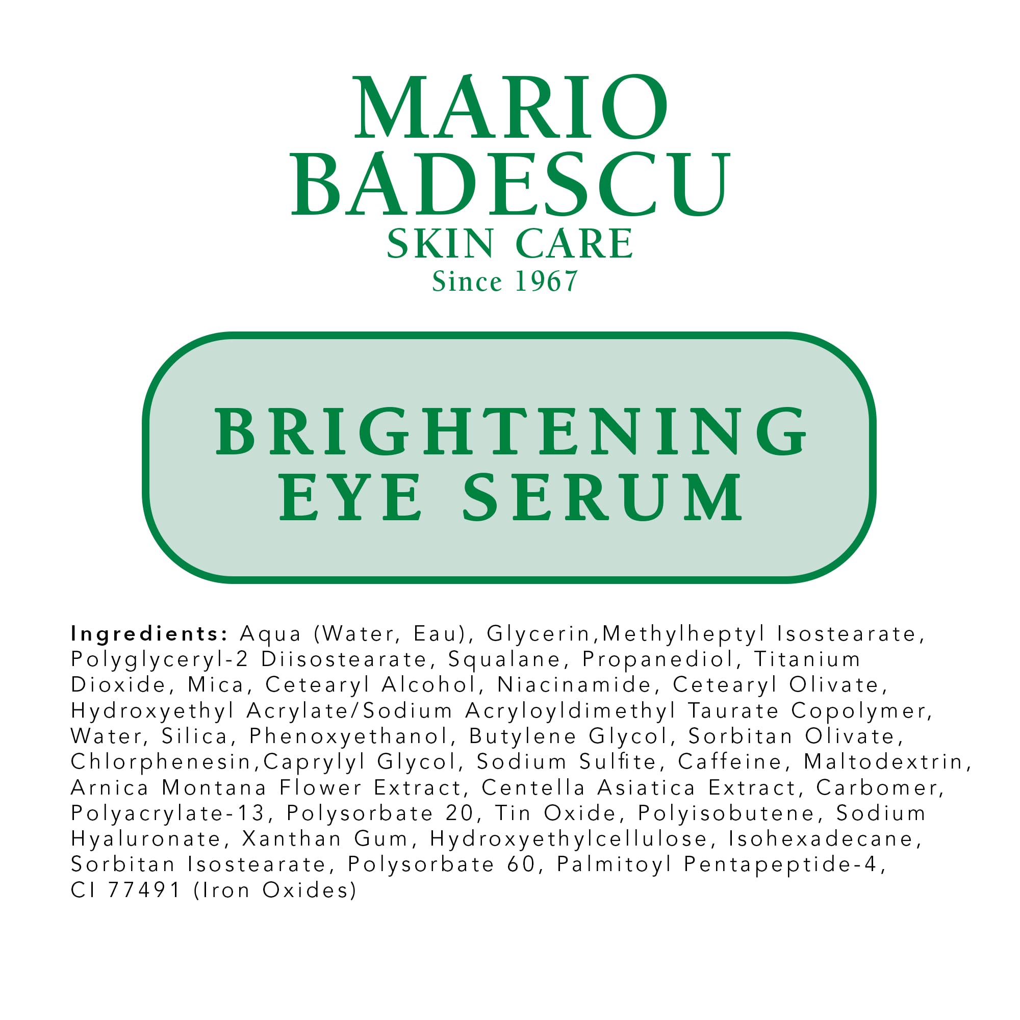 Mario Badescu Brightening & Revitalizing Under Eye Serum, Anti Aging & Hydrating, Reduces the Appearance of Fine Lines & Dark Circles with Caffeine and Squalane, 0.5 oz