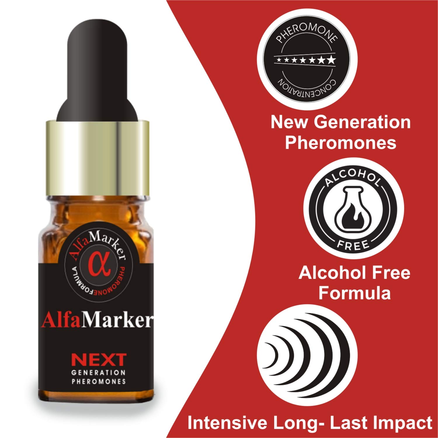 ALFAMARKER Pheromone Cologne for Men - Pheromones Oil Perfume for Men - Pheromone Set (5ml dropper+5 ml rollon)