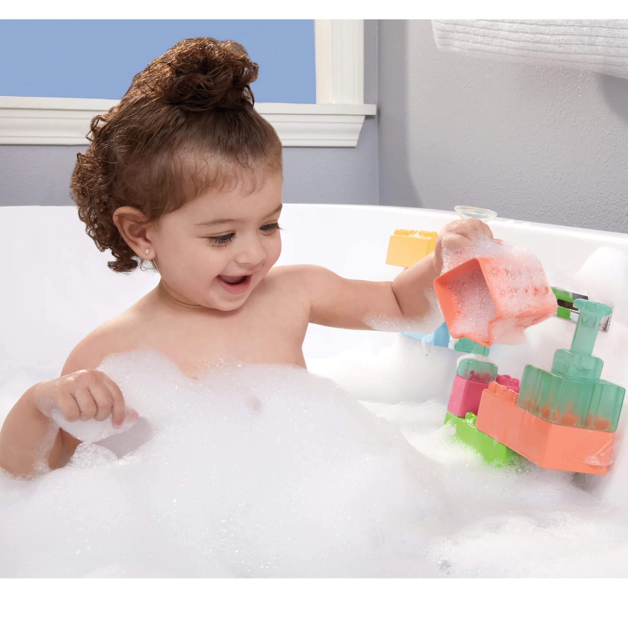 Little Tikes Baby Builders - Splash Blocks First Blocks for Babies and Toddlers, Easy to Connect, Bath Toy, Water Play