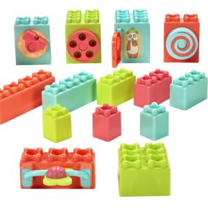 Little Tikes Baby Builders - Explore Together Blocks First Blocks for Babies and Toddlers, Boys and Girls, Easy to Connect, Sensory Play